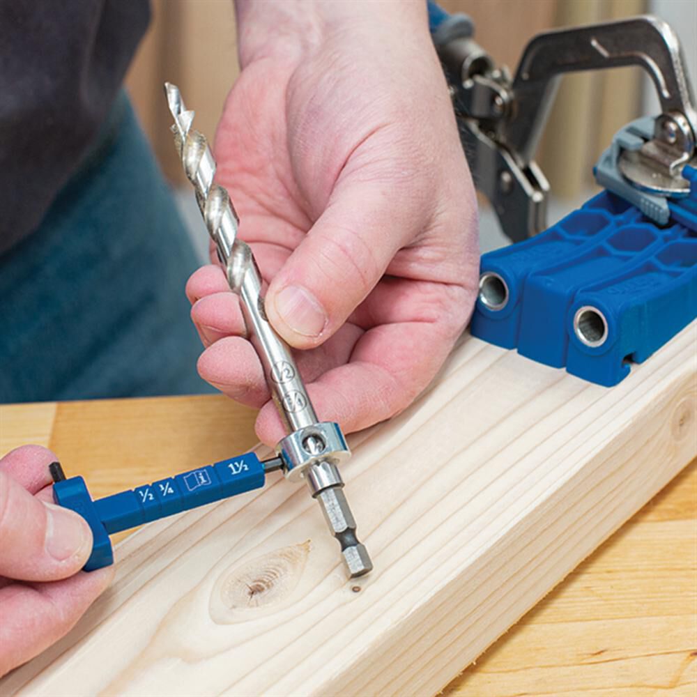 Kreg Easy-Set Drill Bit with Stop Collar & Gauge/Hex Wrench KPHA308 ...