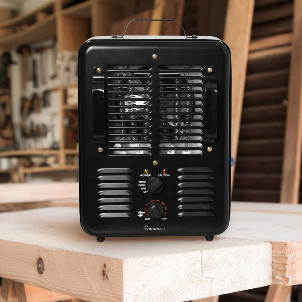 VisionAir 15 In. 1300/1500W 5120 Btu 160 Sq-Ft. Milkhouse Heater ...
