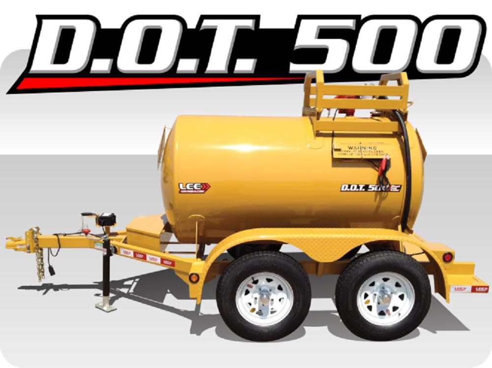 Leeagra 500 Gallon D.O.T. Diesel Fuel Tank with Trailer - Yellow DOT500 ...