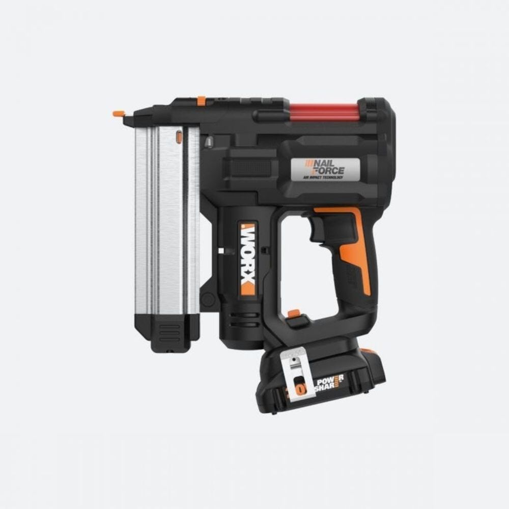 Worx 20V Power Share Cordless 18 Gauge 2 in 1 Nail and Staple Gun Kit ...