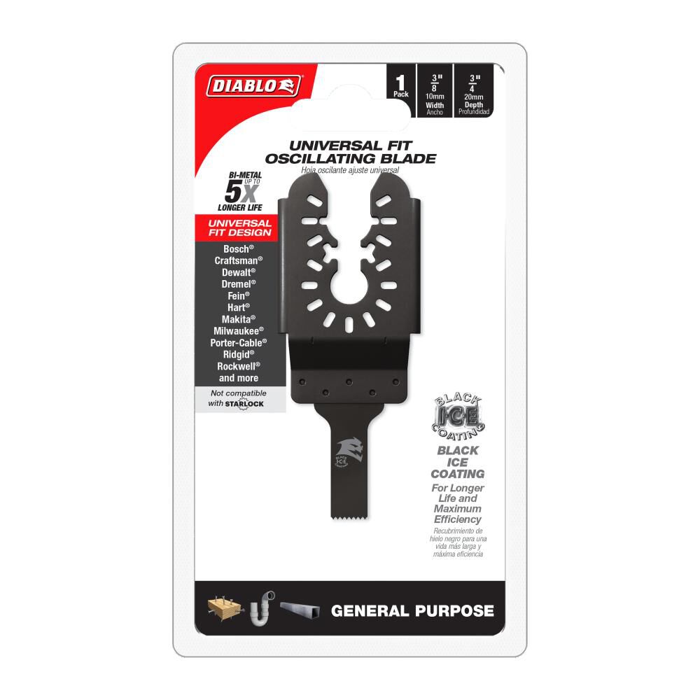 Diablo Tools 3/8in Universal Fit Bi-Metal Oscillating Blade for General ...
