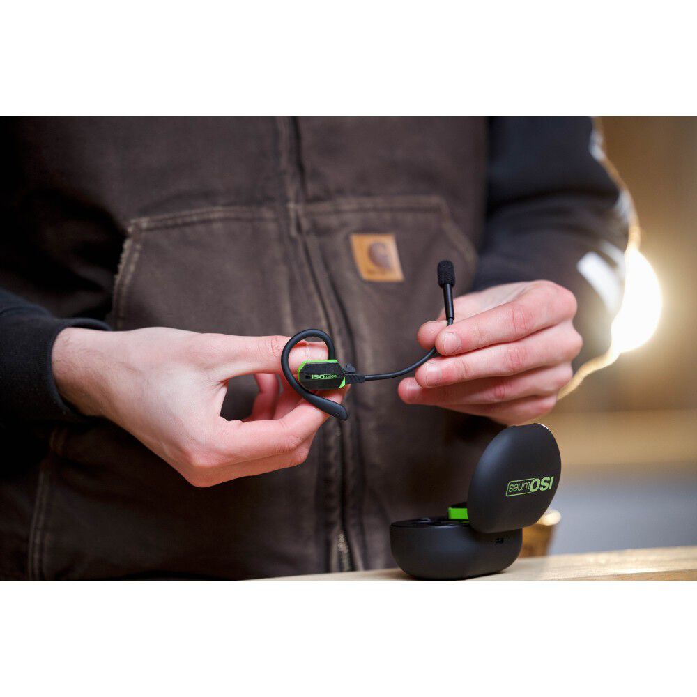 ISOtunes Ultracomm Aware True Wireless Bluetooth Earbuds Black & Hi-Vis ...