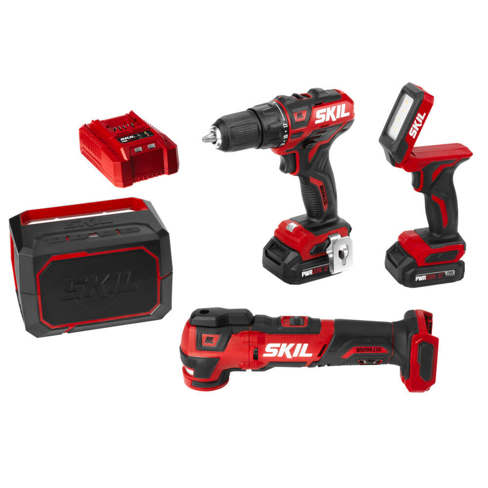 SKIL PWRCORE 12 Brushless 12V 4 Tool Combo Kit CB738901 - Acme Tools