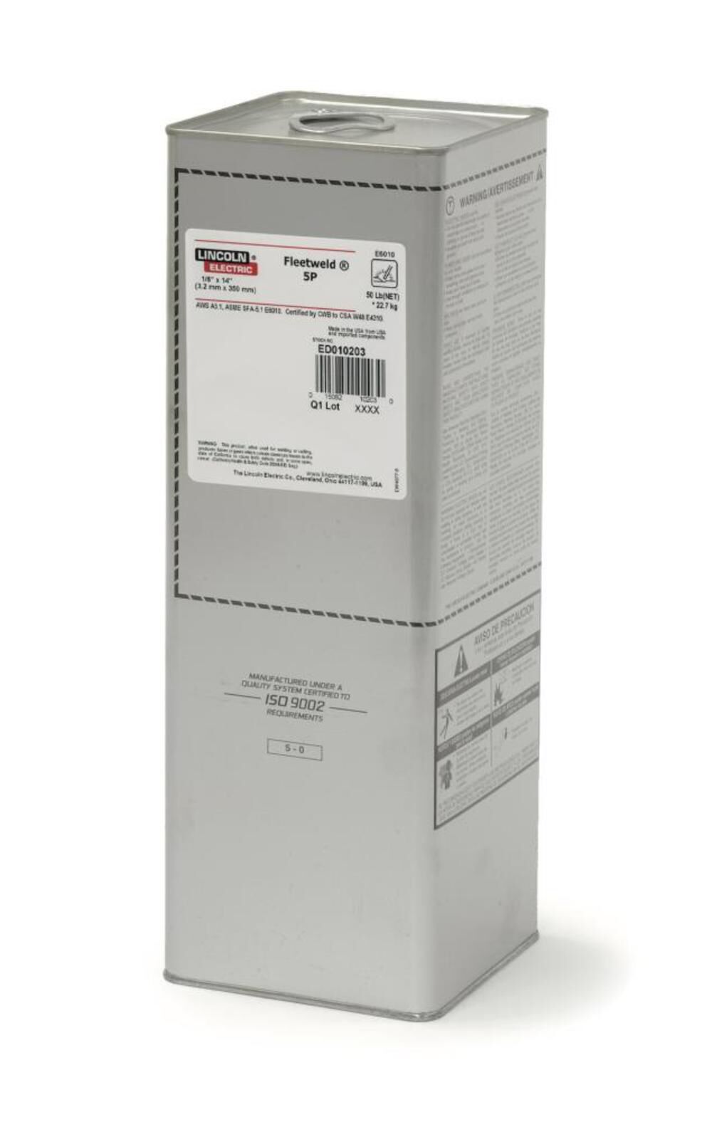 Lincoln Electric EXCALIBUR 7018 MR AWS E7018H4R 1/8 50lb can ED028281 ...