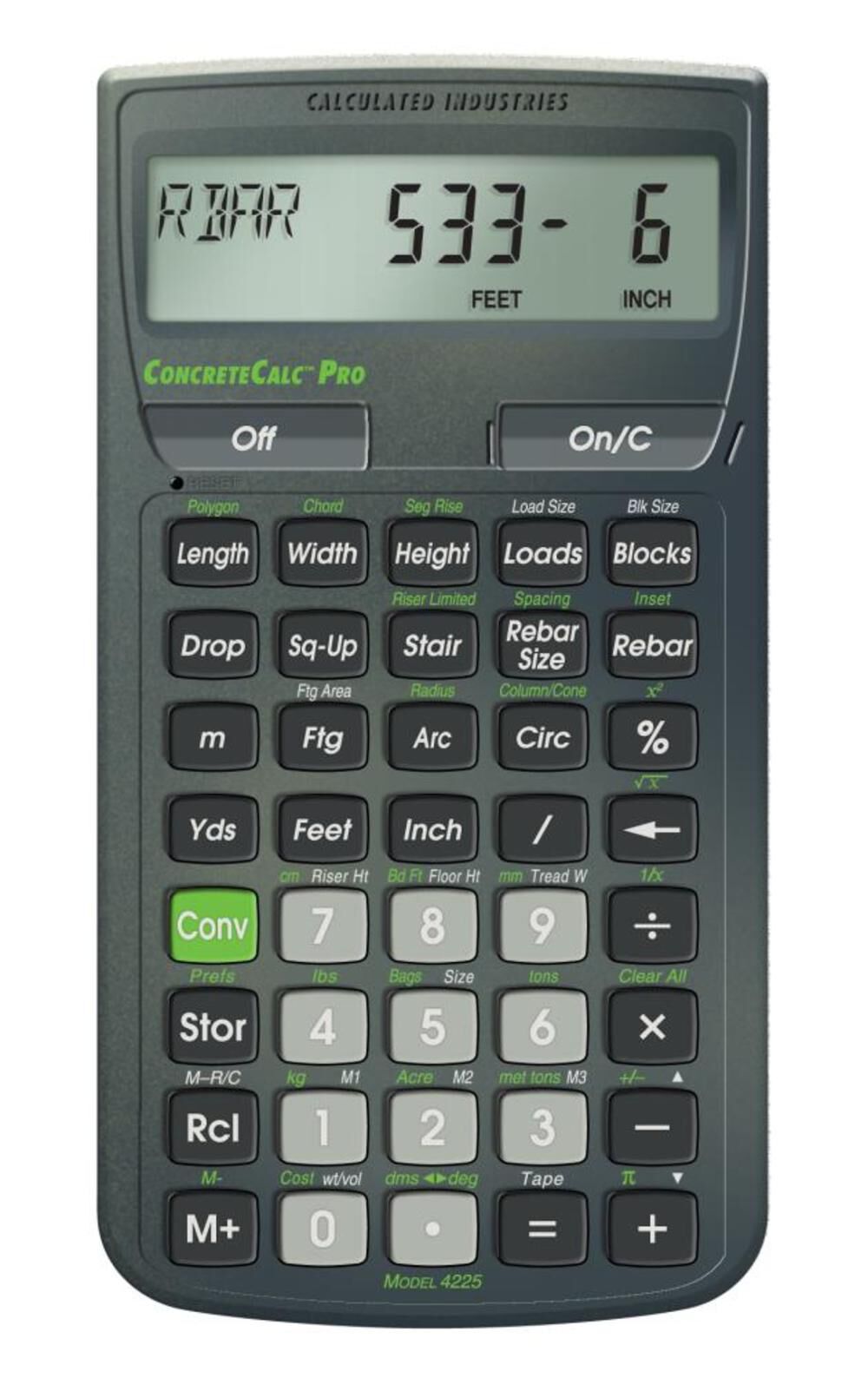 Calculated Industries Concrete Construction Math Calculator 4225 - Acme ...
