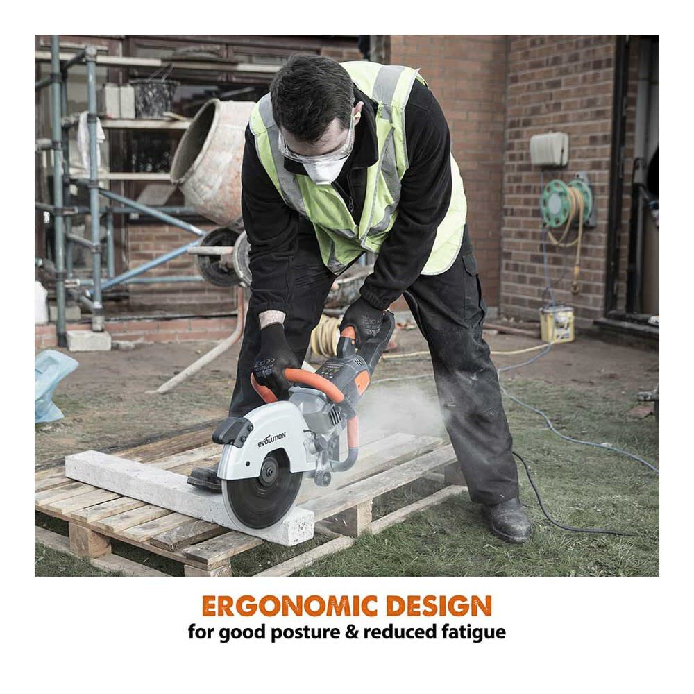 Evolution Power Tools 15A 4600 Rpm 12 in Electric Concrete Cut-Off Saw ...