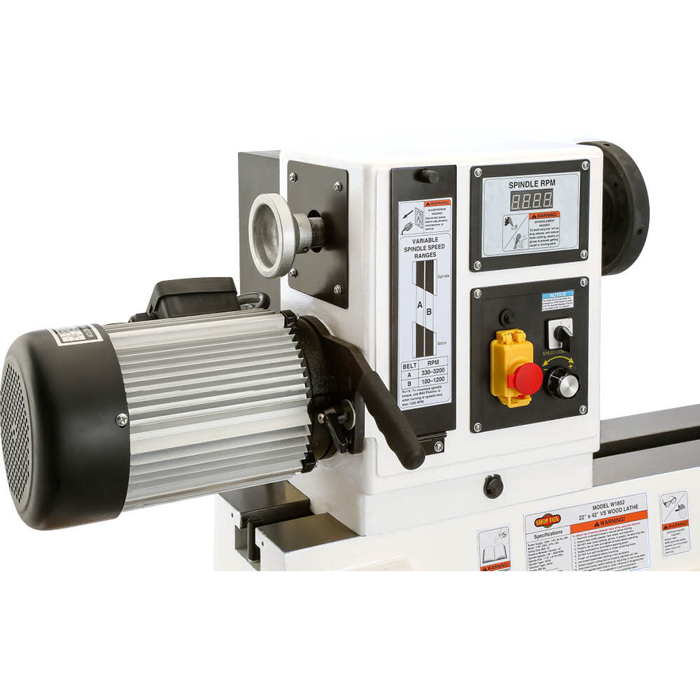 Shop Fox 22in x 42in Variable-Speed Wood Lathe W1852 - Acme Tools
