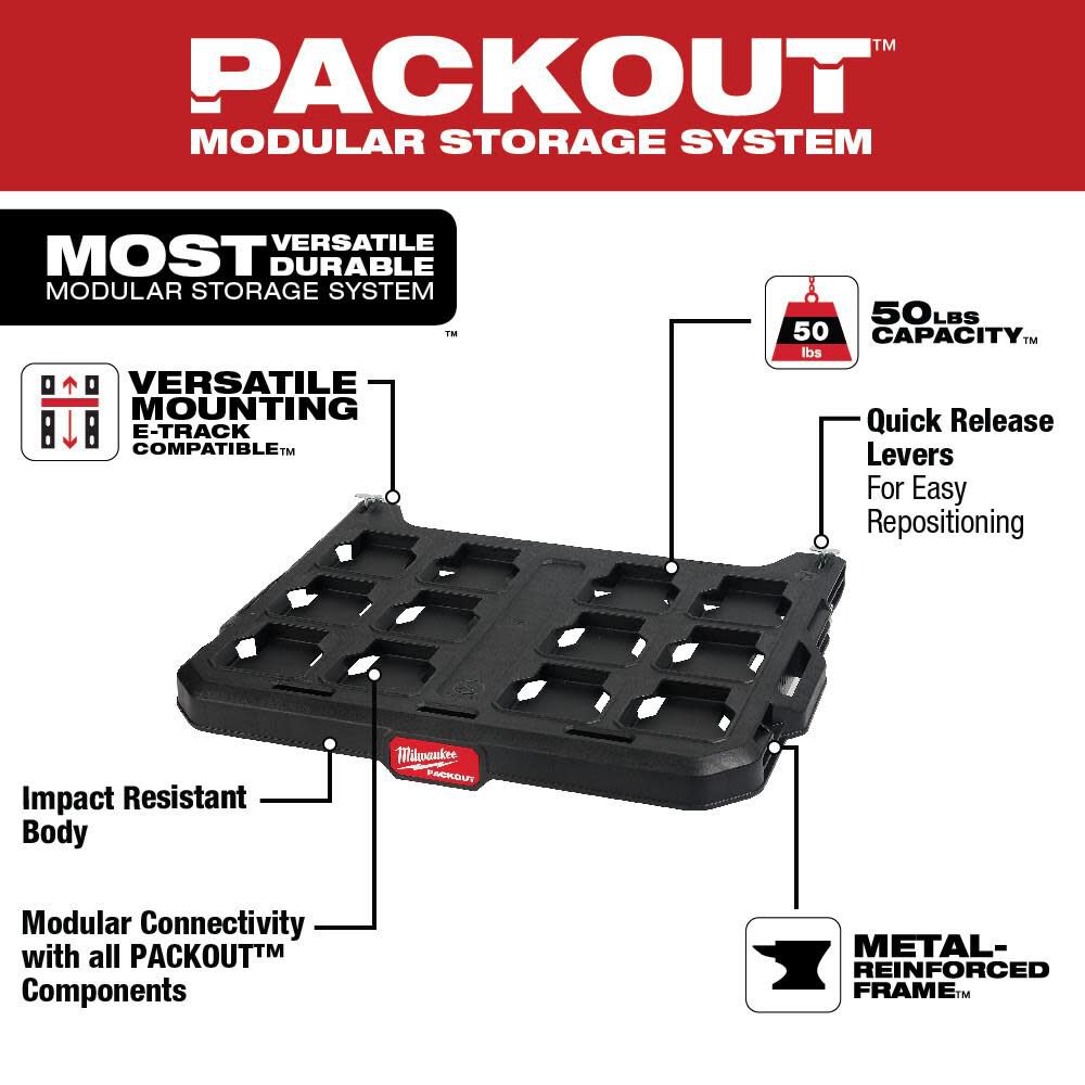 Milwaukee PACKOUT Racking Shelf 48-22-8481 - Acme Tools