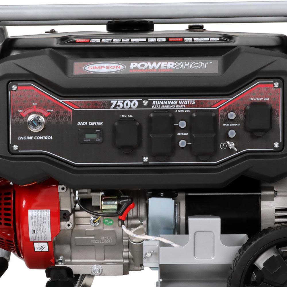 Simpson PowerShot Generator Portable 7500with 9375W SPG7593E - Acme Tools