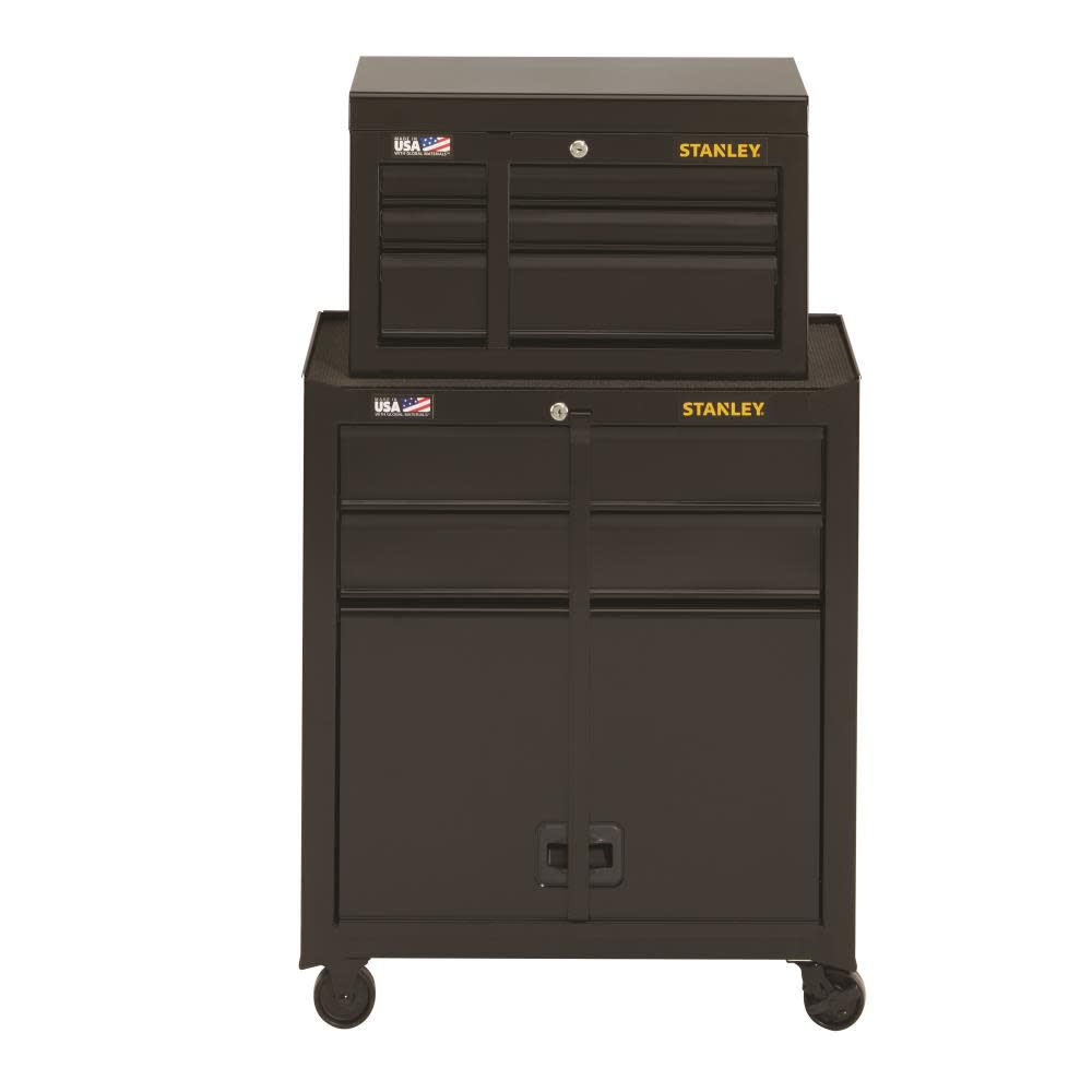 Stanley 26 in. W 100 Series 5-Drawer Tool Chest & Cabinet STST22656BK ...