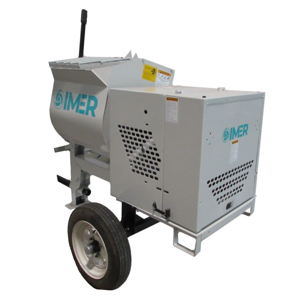 IMER 6 Cu-ft Steel Drum Mortar Electric Mixer with Electric Motor ...