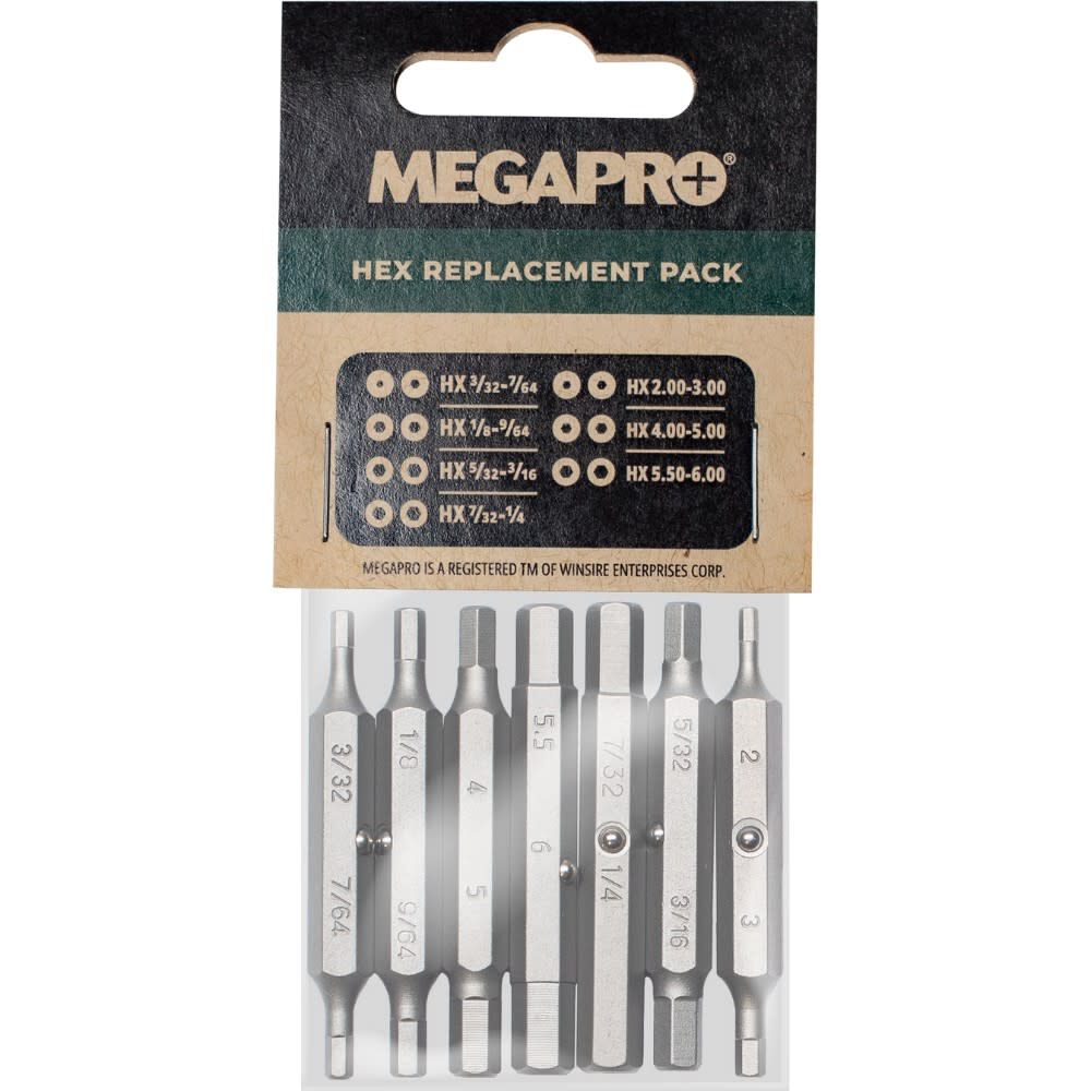 Megapro Replacement Bit Set for Hex 15-in-1 Multi-Bit Screwdriver -7 ...