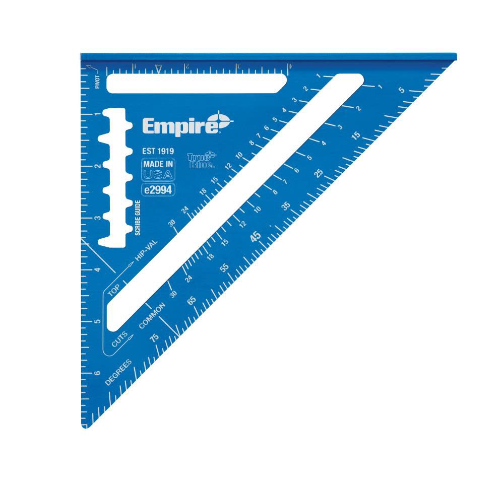 Empire Level 7 in. True Blue Laser Etched Rafter Square E2994 - Acme Tools