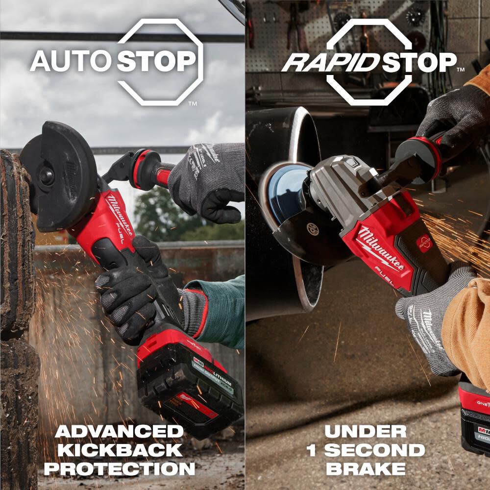 Milwaukee M18 FUEL 4-1/2 in / 5 in Dual-Trigger Braking Grinder (Bare ...