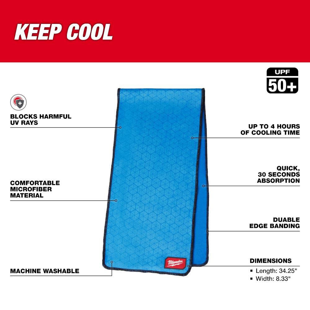 Milwaukee Cooling Microfiber Towel-BULK 10 48-73-4541B - Acme Tools