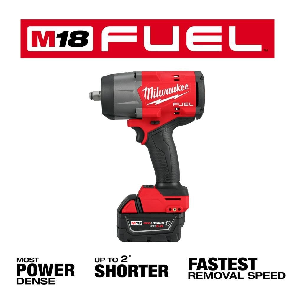 Milwaukee M18 FUEL 1/2 in High Torque Impact Wrench with Friction Ring ...