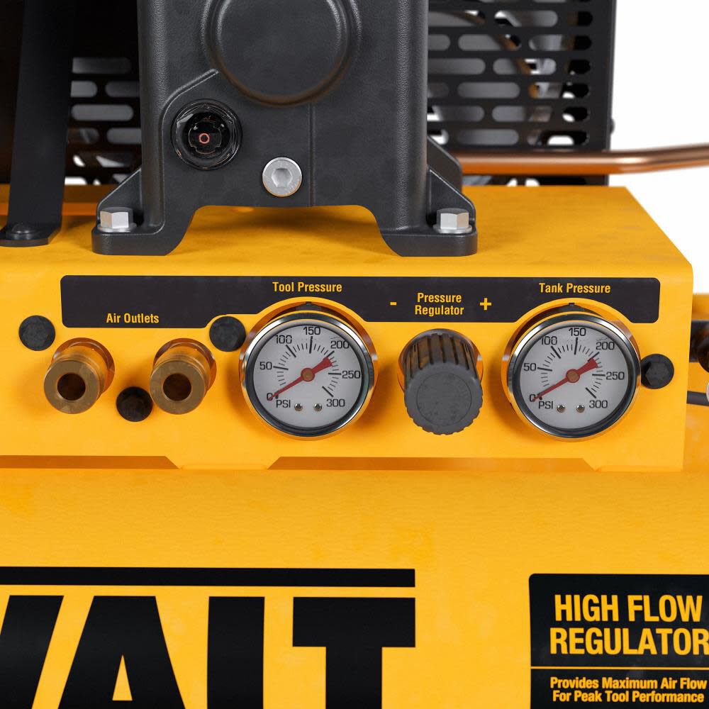 DEWALT 8 Gallon Air Compressor 175 PSI Kohler Gas Powered Wheelbarrow ...