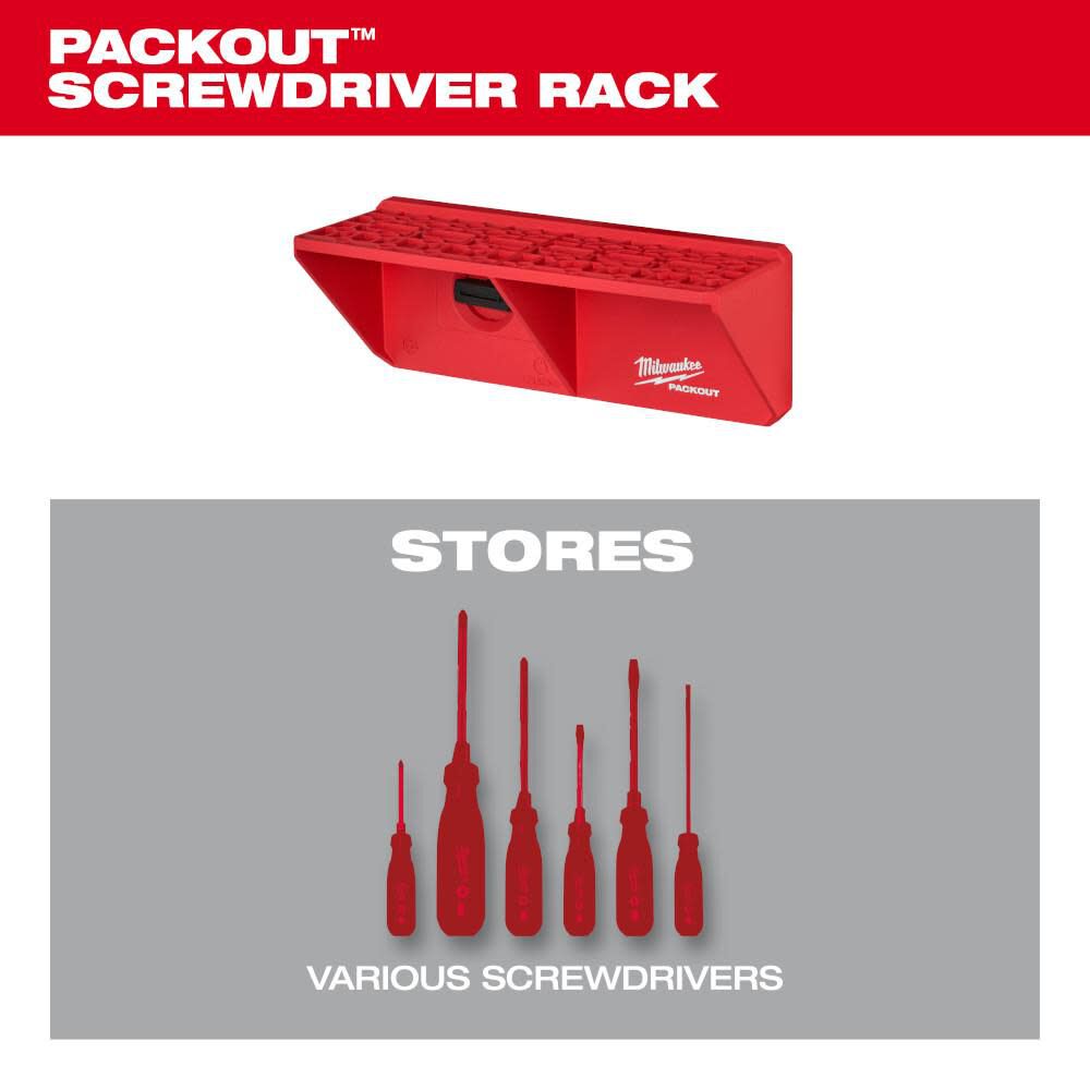 Milwaukee PACKOUT Screwdriver Rack 48-22-8341 from Milwaukee - Acme Tools