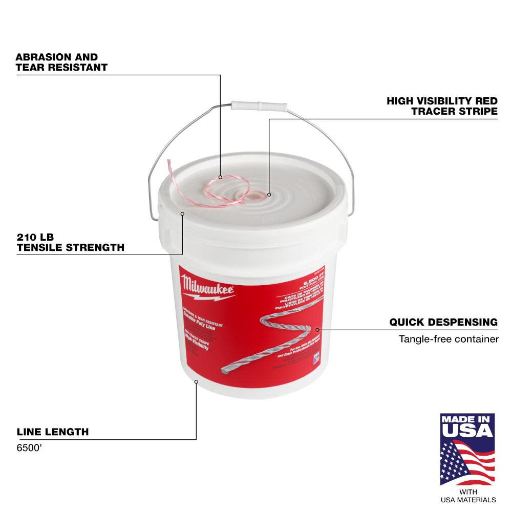 Milwaukee 6500 ft Poly Pull Line 48-22-4139 - Acme Tools