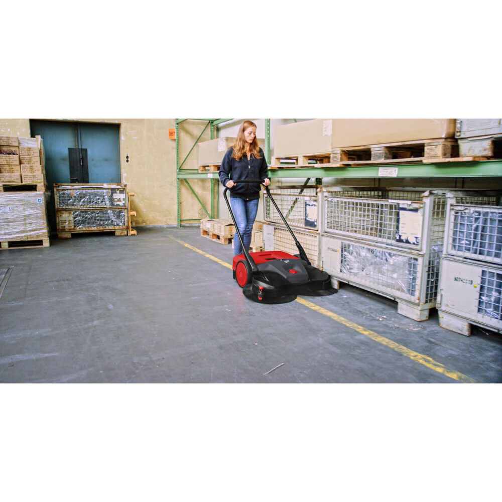 Haaga 38 inch Triple Brush Battery Powered Push Sweeper HAAGA 697 ...