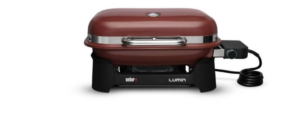 Weber Lumin 120V Compact Electric Grill Crimson Red 91040901 - Acme Tools