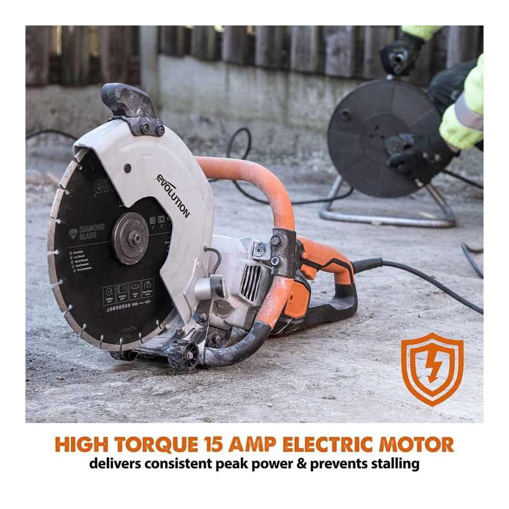 Evolution Power Tools 15A 4600 Rpm 12 in Electric Concrete Cut-Off Saw ...