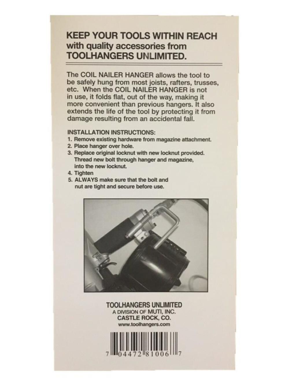 Toolhangers Coil Gun Hanger 81006 - Acme Tools