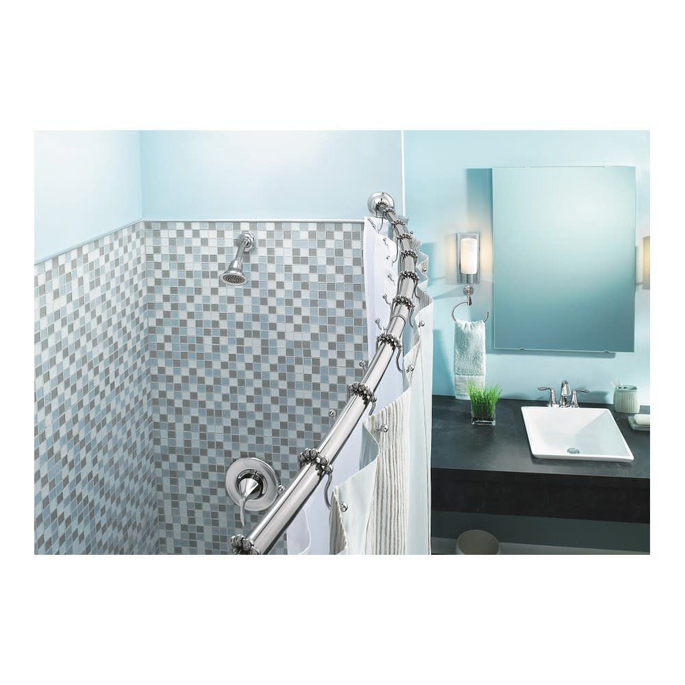 Moen Shower Rod Chrome 72in Adjustable Curved DN2160CH - Acme Tools