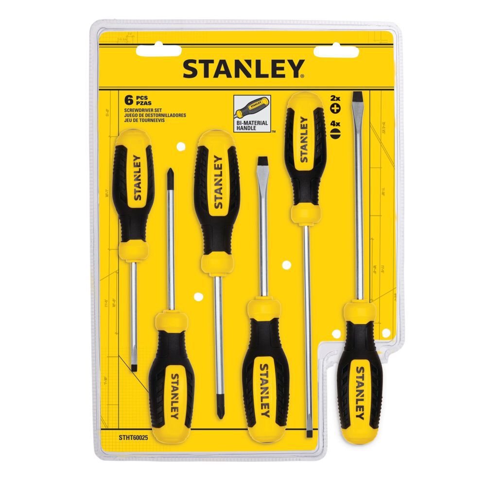 Stanley 6 Piece Screwdriver Set STHT60025 from Stanley - Acme Tools