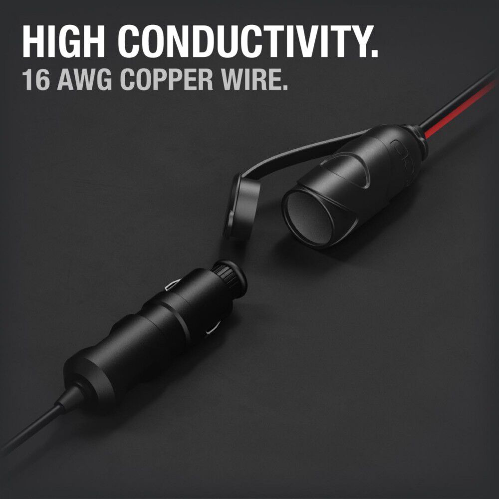 Noco 12V 15A Adapter Plug with Battery Clamps GC017 - Acme Tools