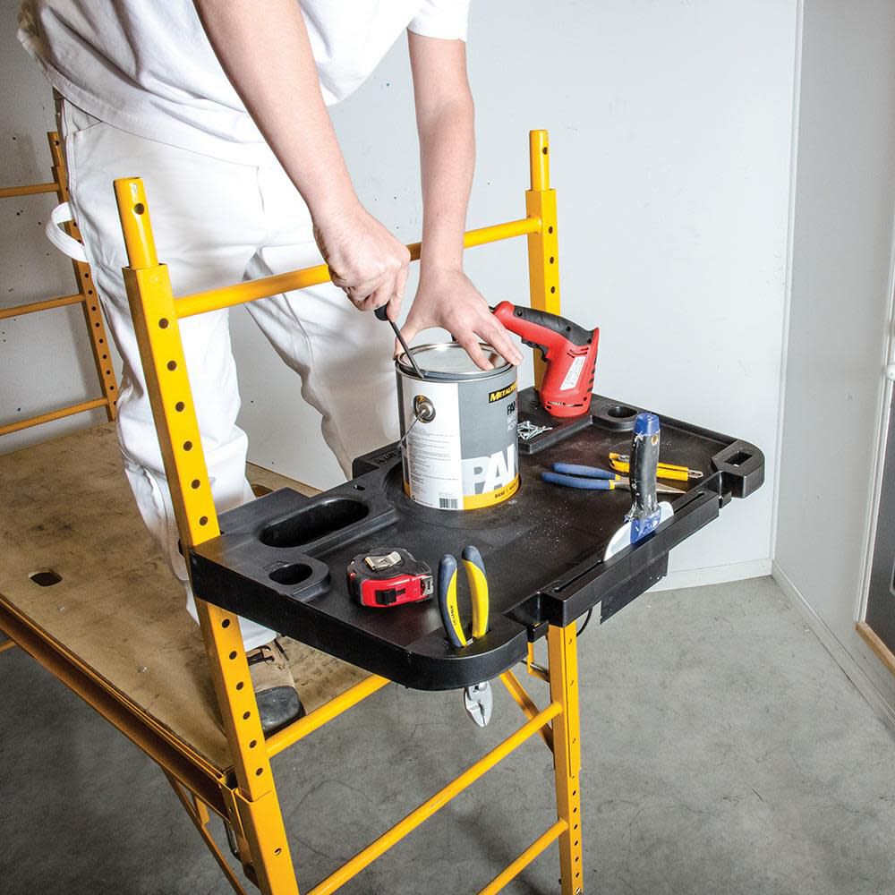 Metaltech 20-in x 30-in Poly Tool Tray for 6-ft Jobsite Baker Scaffold ...