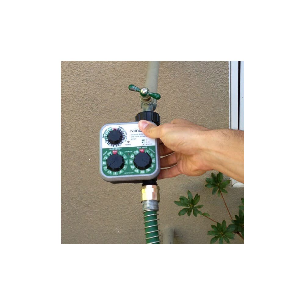 Raindrip Watering Timer 1 Zone 3 Dial Display Set n Flow Battery ...