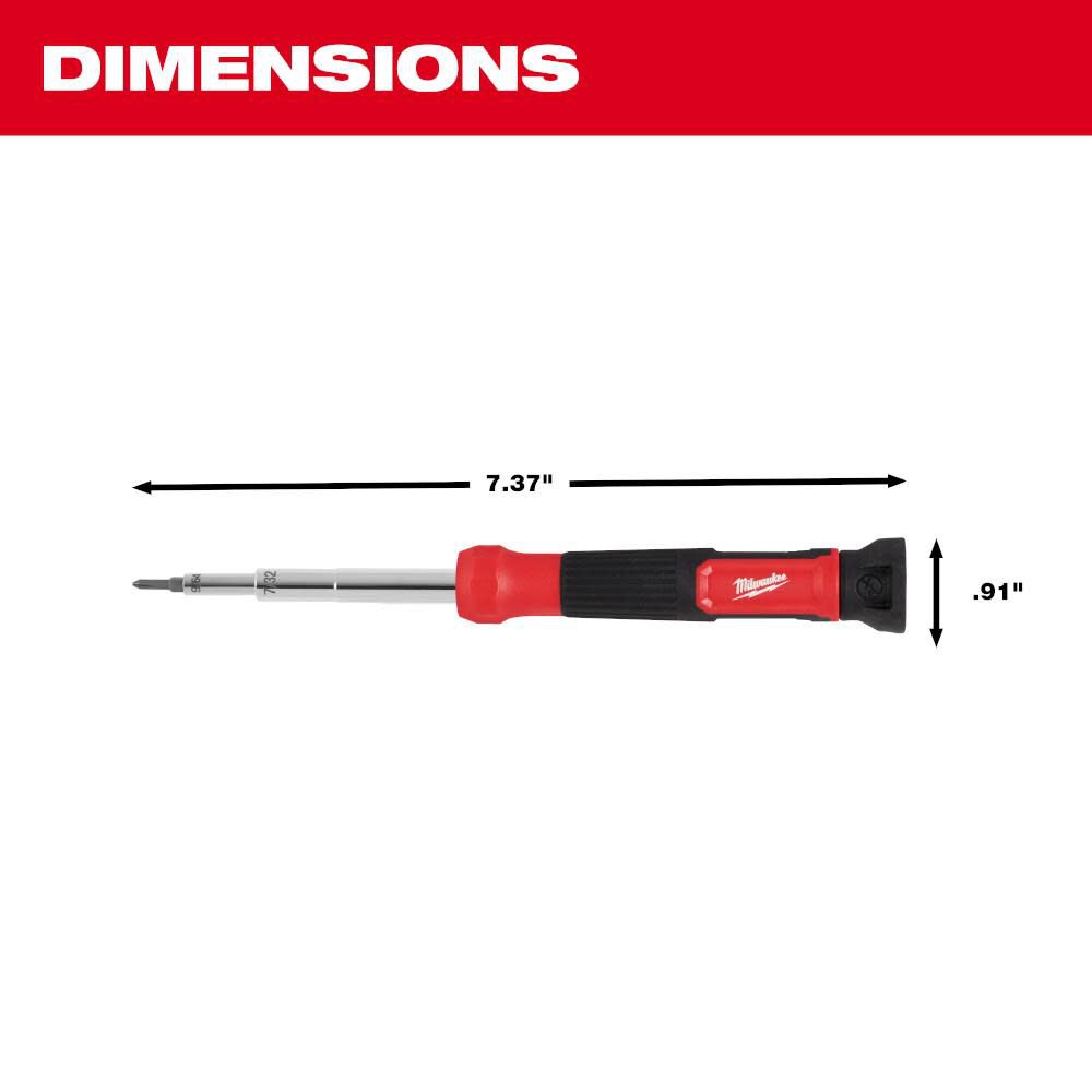 Milwaukee 14-in-1 Precision Multi-Bit Screwdriver 48-22-2933 - Acme Tools
