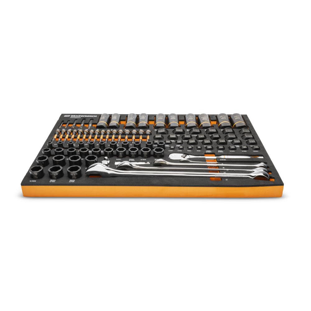 GEARWRENCH 1/4, 3/8, 1/2 Drive Bolt Biter Mechanics Tool Set in Foam Storage Tray 97pc GWMSBBS02 ...