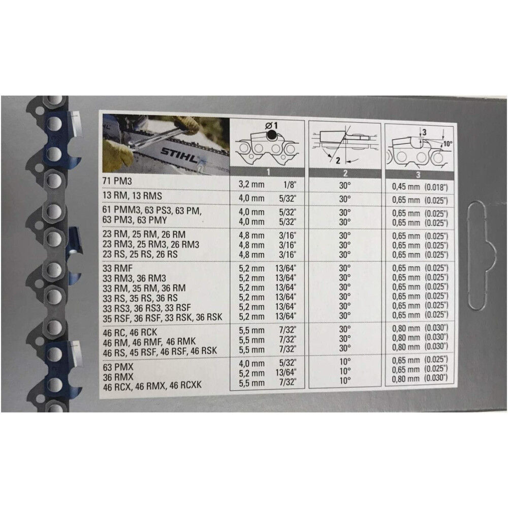 Stihl 18in Oilomatic Rapid Super 26RSC 68E Saw Chain 3639 005 0068 from ...