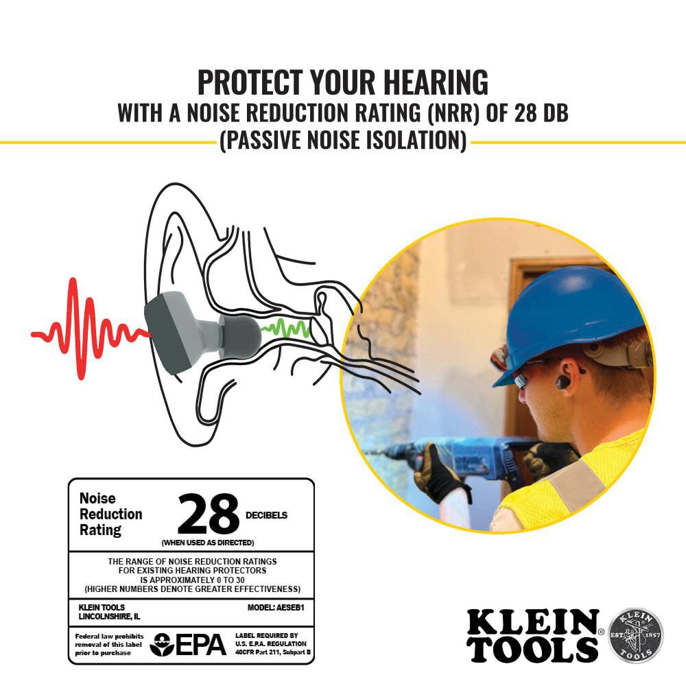 Klein Tools Bluetooth Jobsite Earbuds AESEB1 - Acme Tools