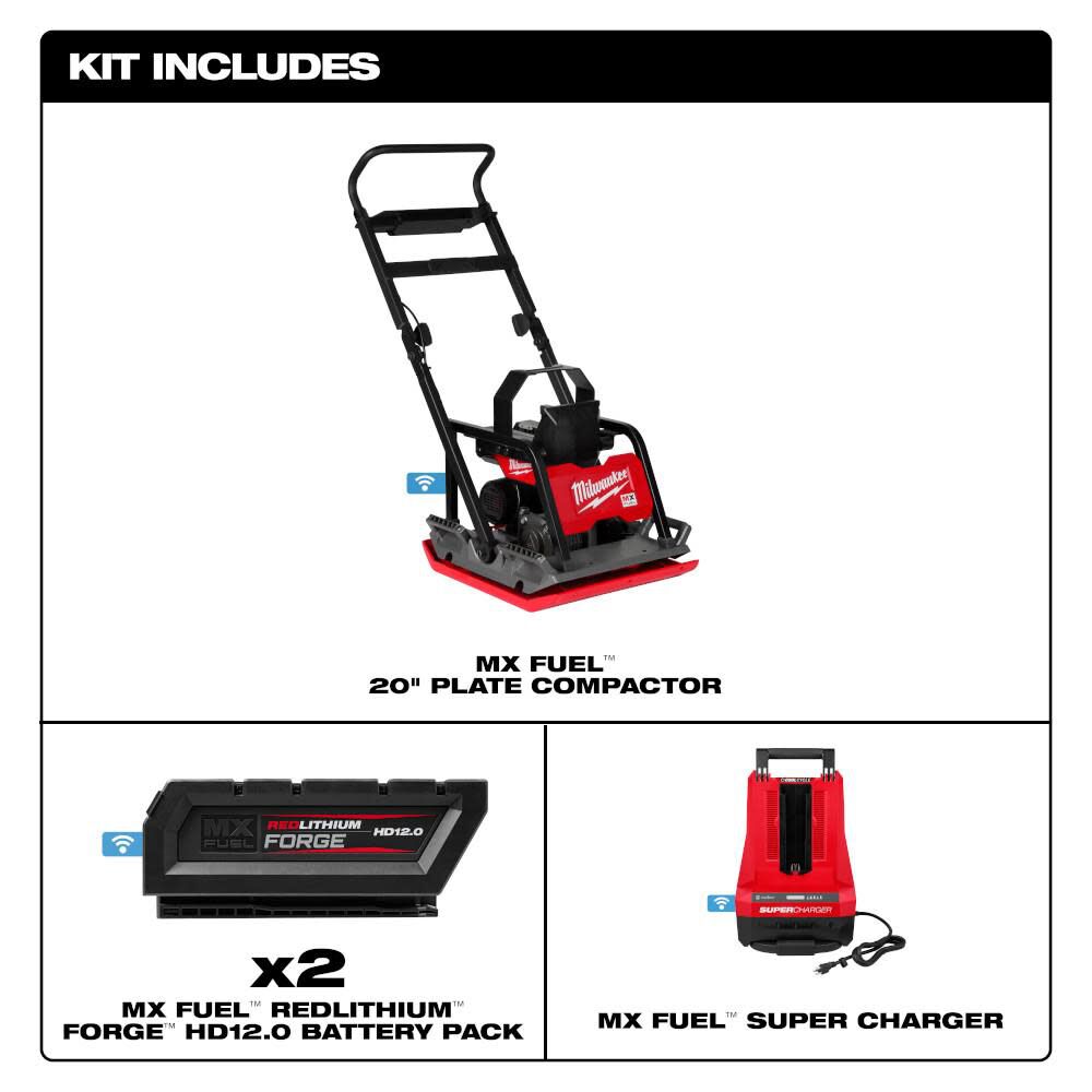 Milwaukee MX FUEL 20 in Plate Compactor Kit MXF220-2HD from Milwaukee ...