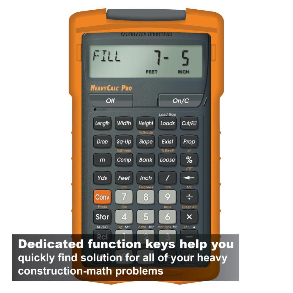 Calculated Industries Heavy Construction Math Calculator 4325 - Acme Tools