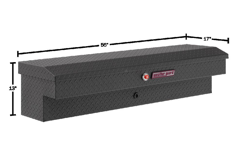 Weather Guard 56in Lo-Side Truck Tool Box Aluminum Textured Matte Black ...