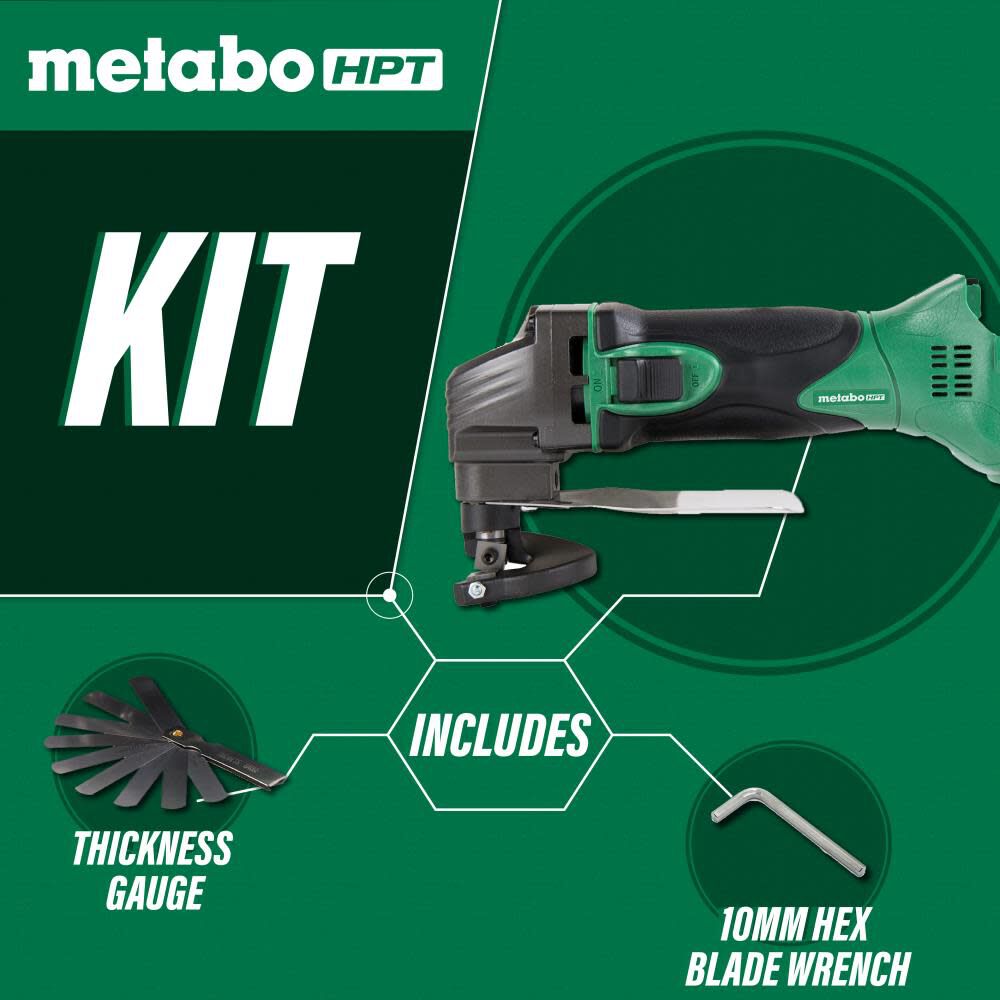 Metabo HPT 18V Cordless Li-ion Shear (Bare Tool) CE18DSLQ4M - Acme Tools