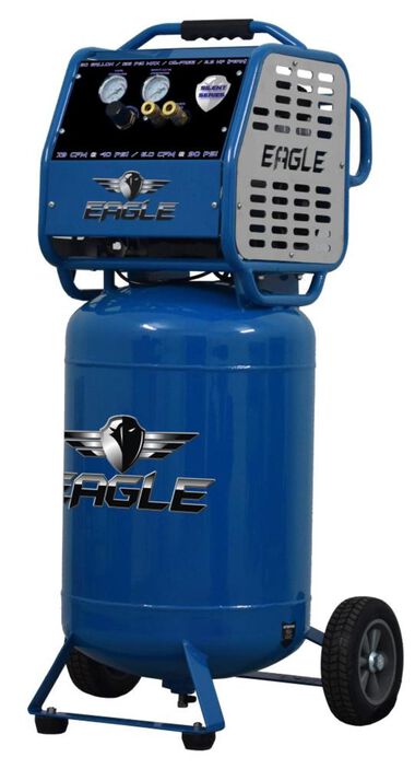 Eagle Compressor Silent Series 20 Gallon Electric Portable Air ...