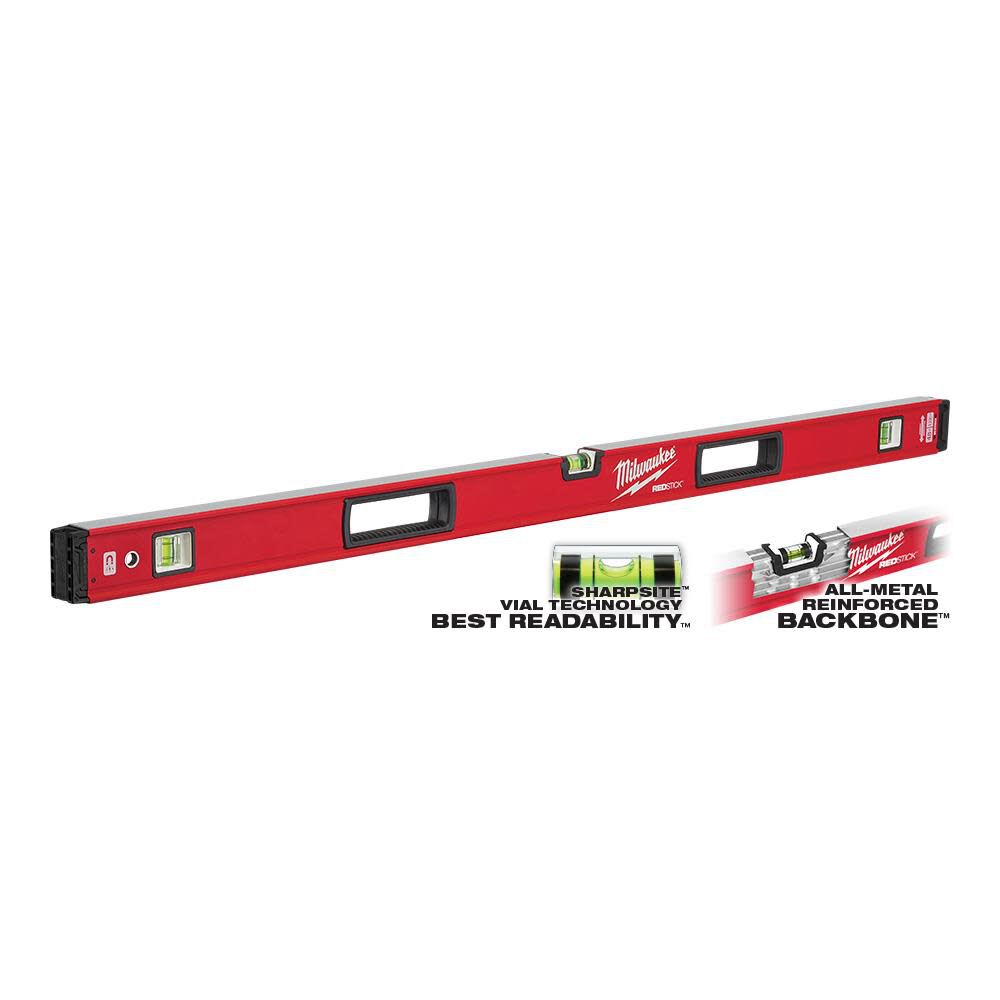 Milwaukee 24 in./48 in. REDSTICK Magnetic Box Level Set MLBXSM48 - Acme ...