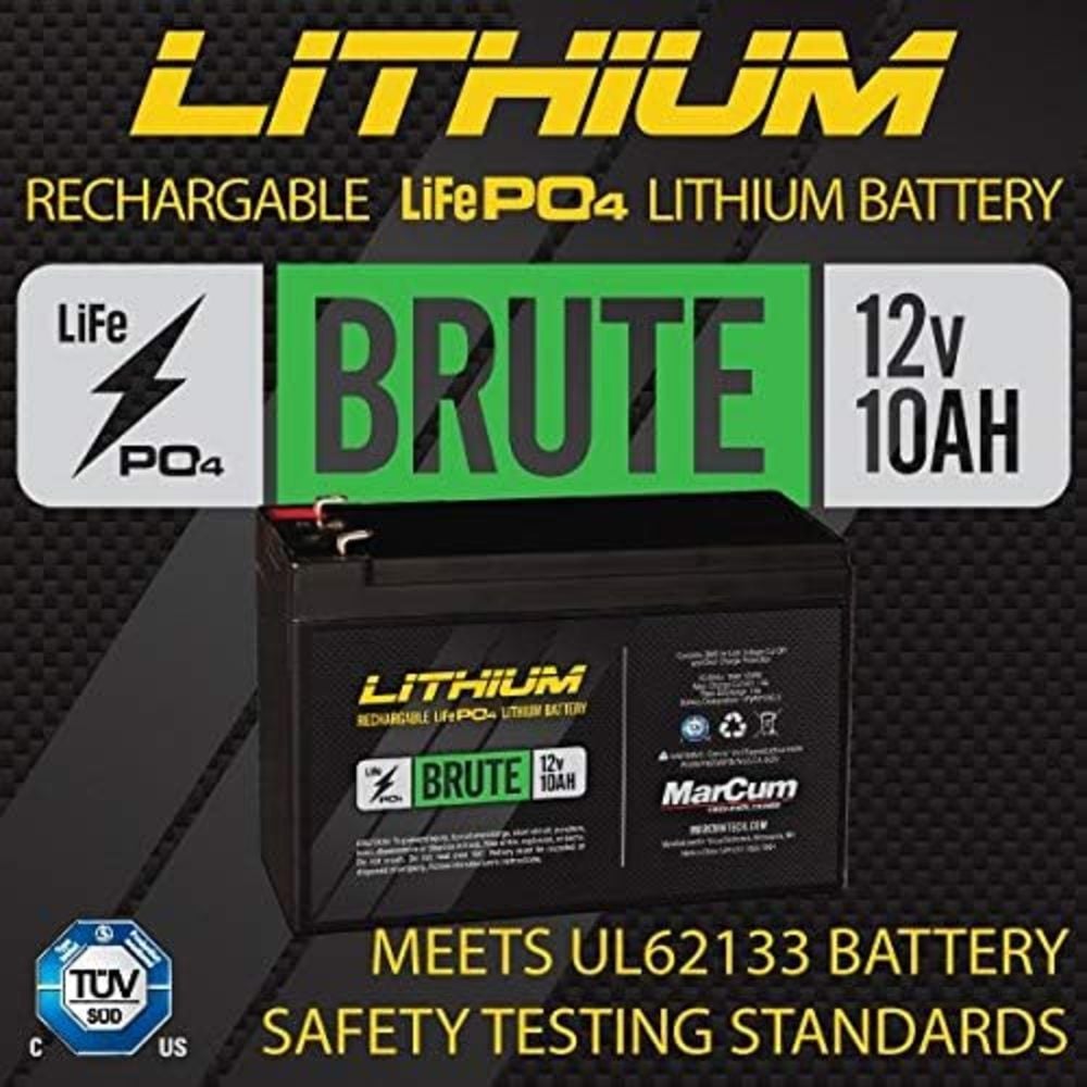 MarCum Brute 12V 10Ah Lithium LiFePO4 Battery LP41210 - Acme Tools