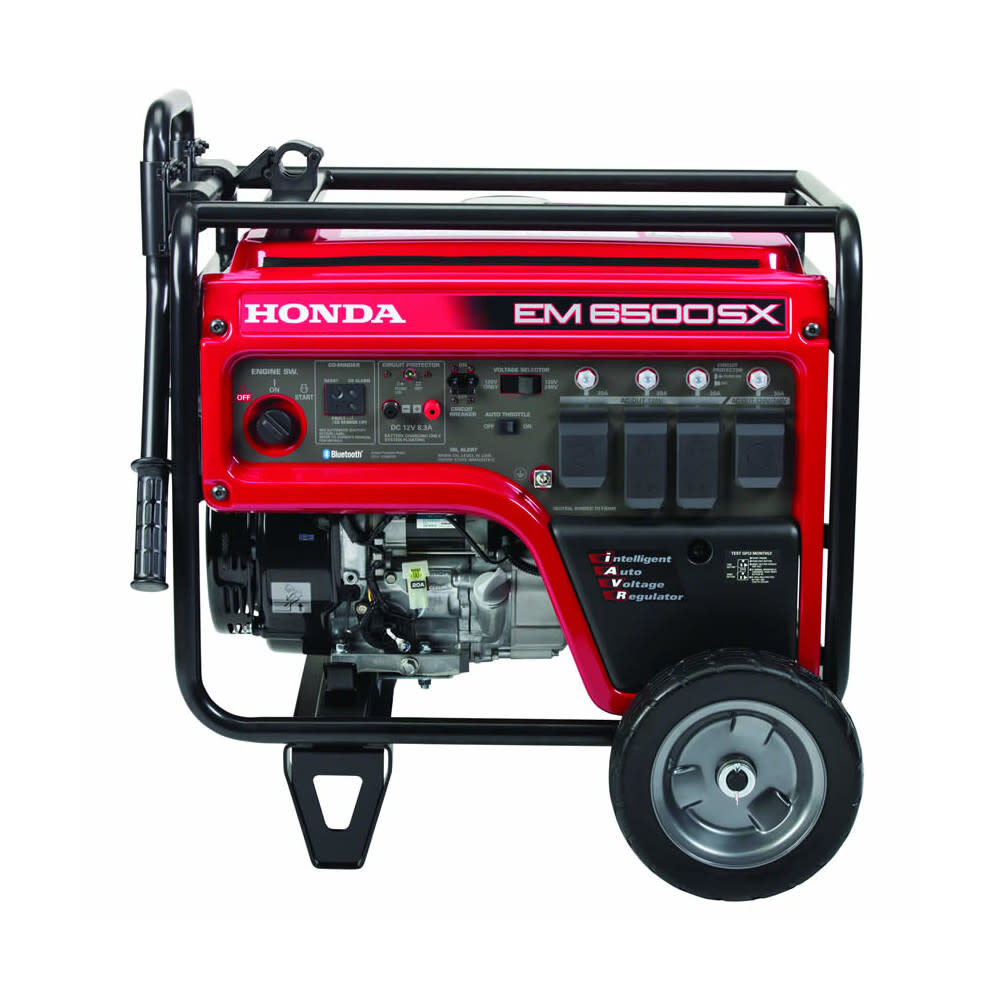 Honda Gas Portable Generator 389cc 6500W with CO Minder EM6500SXK2AN ...