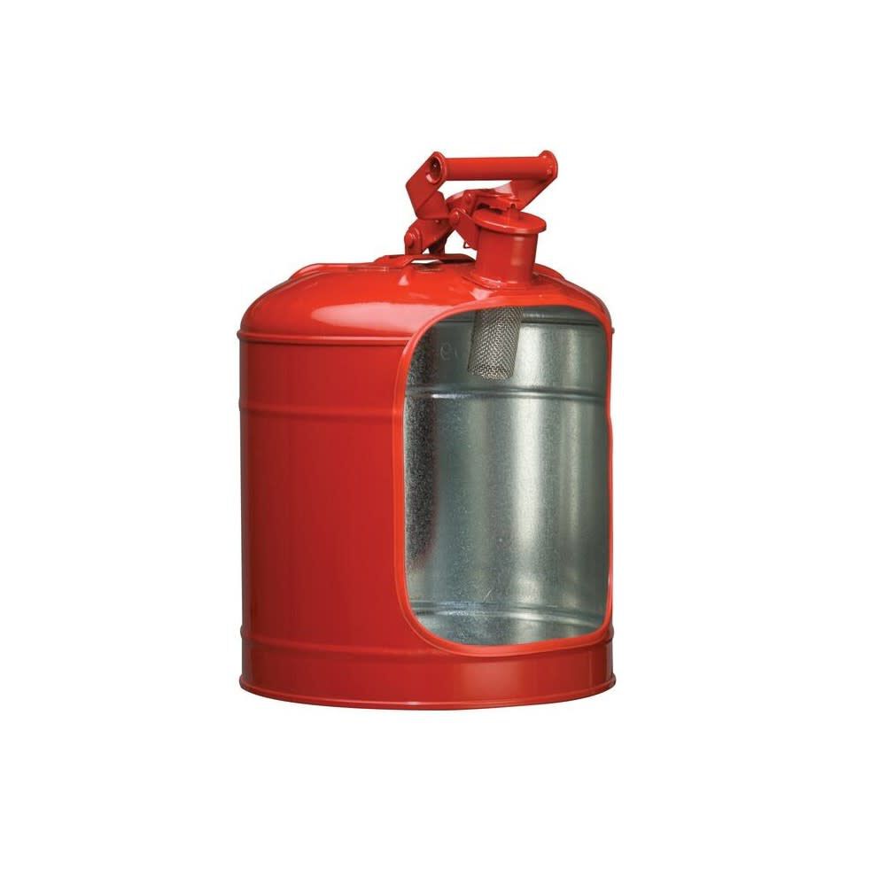 Justrite 5 Gal Steel Safety Red Gas Can Type I with Flame Arrester ...