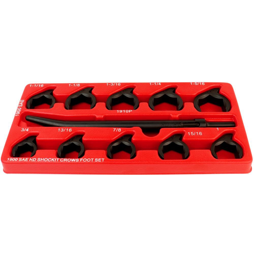Milton SAE Shockit Crows Foot Set 10pc LT1900 - Acme Tools