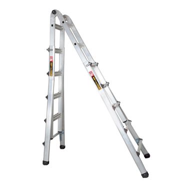 Metaltech 21ft Telescoping Multi-Position Ladder Aluminum Grade 1A E ...