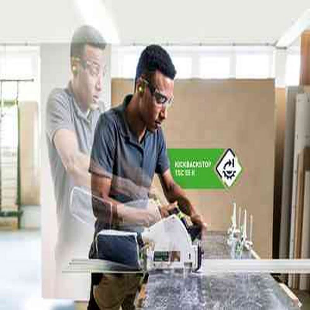 Festool 18V Battery Plunge Cut Cordless Track Saw Kit with Rail 577664 ...