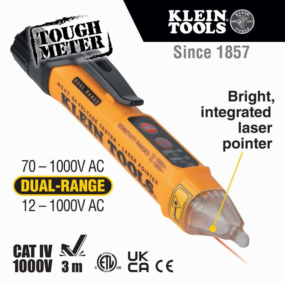 Klein Tools Electrical Tester Kit NCVT5A/RT210 NCVT5KIT - Acme Tools