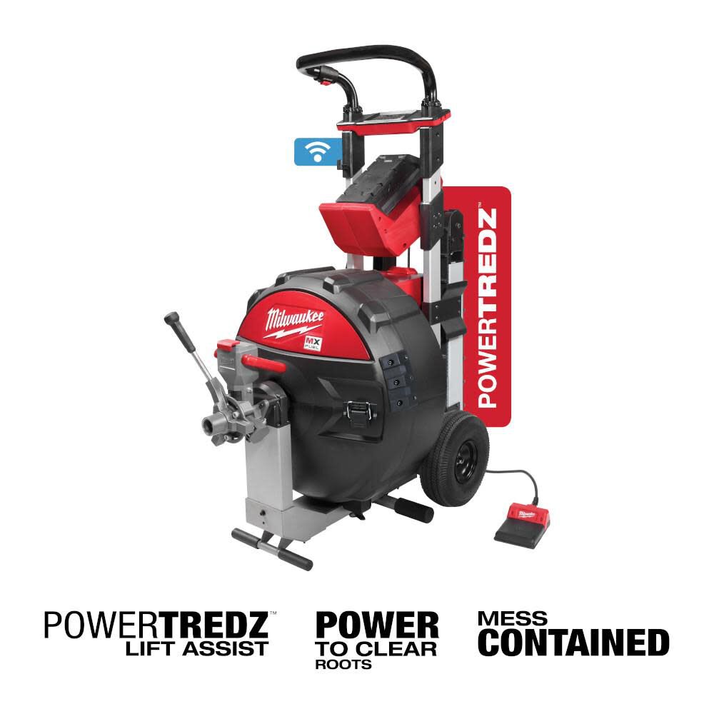 Milwaukee MX FUEL Sewer Drum Machine with POWERTREDZ MXF501-1CP - Acme ...